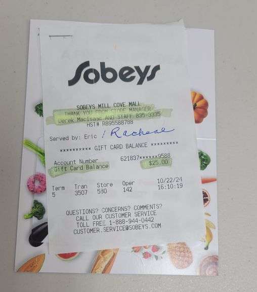 Sobey's Gift Card - Mariner Auction Marketplace Limited