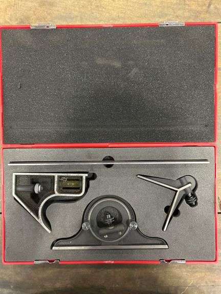 Starrett Combination Set with Square Center Reversible Protractor Head ...