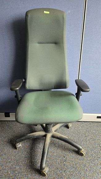 Global Upholstered Office Chair With Lumbar Adjustments, Adjustable ...