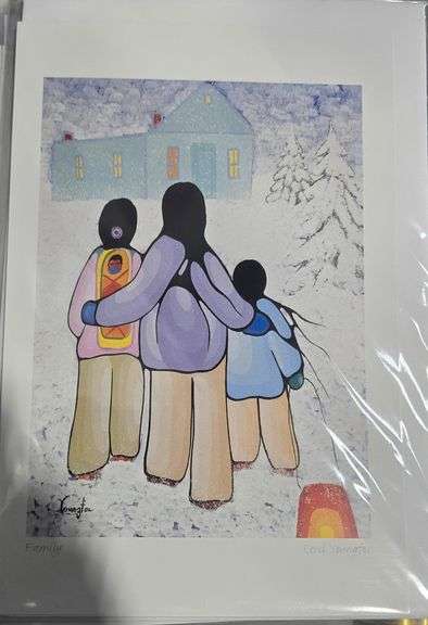 "Family" Art Card by artist Cecil Youngfox. His cultural background is ...