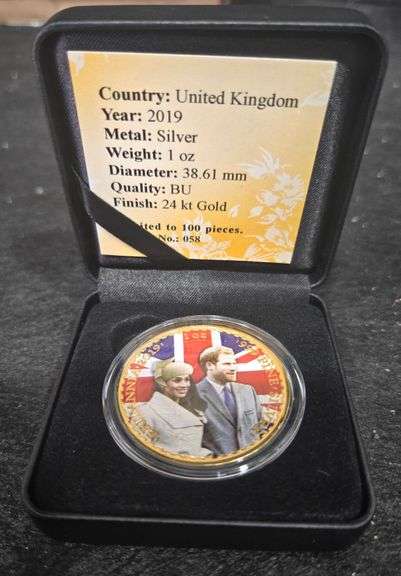 2019 Britannia Prince Harry and Meghan Markle 1oz Silver Coin - Mariner ...
