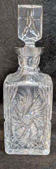 Crystal Pinwheel Decanter, 11" With Cover - Mariner Auction Marketplace ...