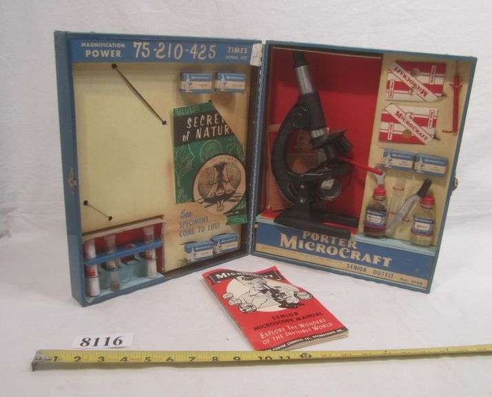 Vintage Porter Microcraft microscope / chemistry set - Mark Van Hook ...