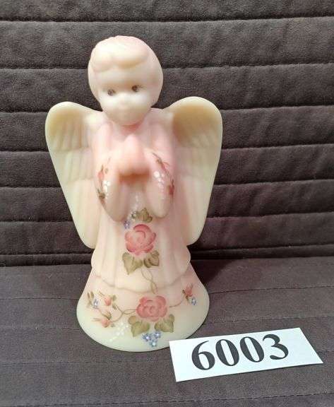 Fenton hand painted artist signed Burmese angel boy figurine - Mark Van ...