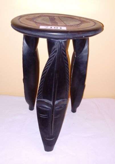 African side table / plant stand - Mark Van Hook, Auctioneer