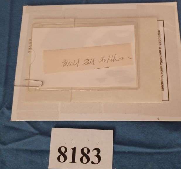 Wild Bill Mehlhorn autograph in protective plastic sleeve - Mark Van ...