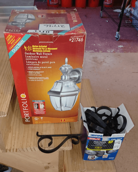 Portfolio motion activated coach light unused in box, lot of Ornamental ...
