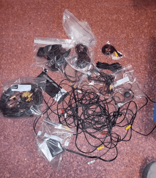 Various audio/video connection cables and cords. - Mark Van Hook ...