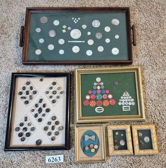 Framed vintage and antique buttons, pinbacks, etc - Mark Van Hook ...
