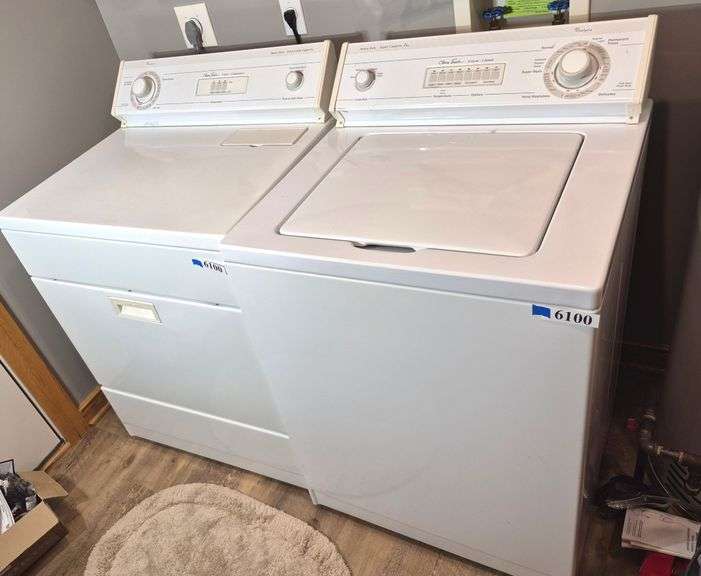 Whirlpool heavy duty extra large capacity washing machine and electric ...