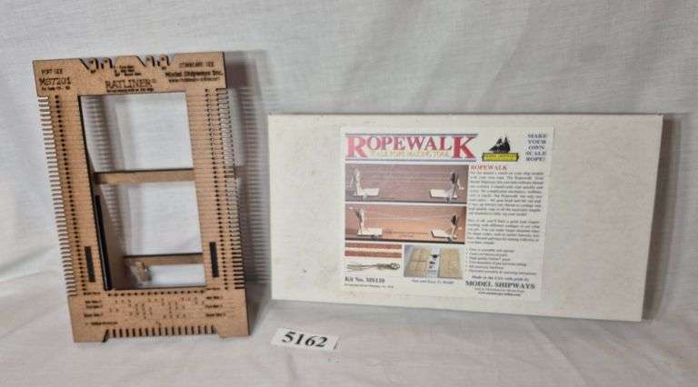 Ship model building rope walk scale rope making tool in box, Ratliner ...