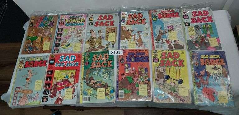 Sad sack comic books - Mark Van Hook, Auctioneer