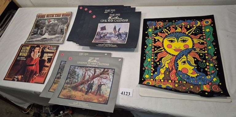 Velvet black light poster, calendars - Mark Van Hook, Auctioneer
