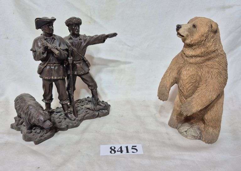 Resin Lewis and Clark figurine, sandcast bear figurine. - Mark Van Hook ...