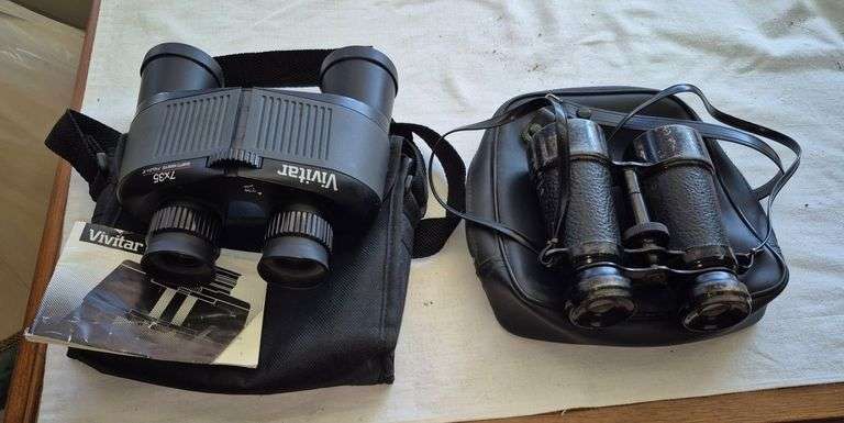 Vivitar 7x35 binoculars, vintage field glasses in case - Mark Van Hook ...