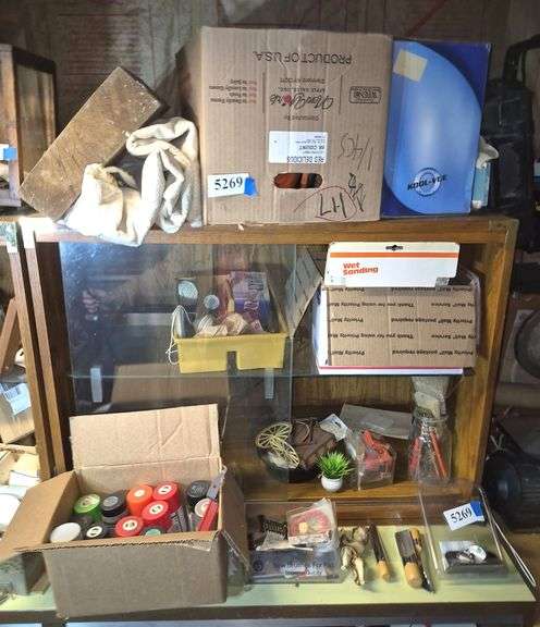 Modeling tools and equipment, spray paint, large chunk of wood, Jumper ...