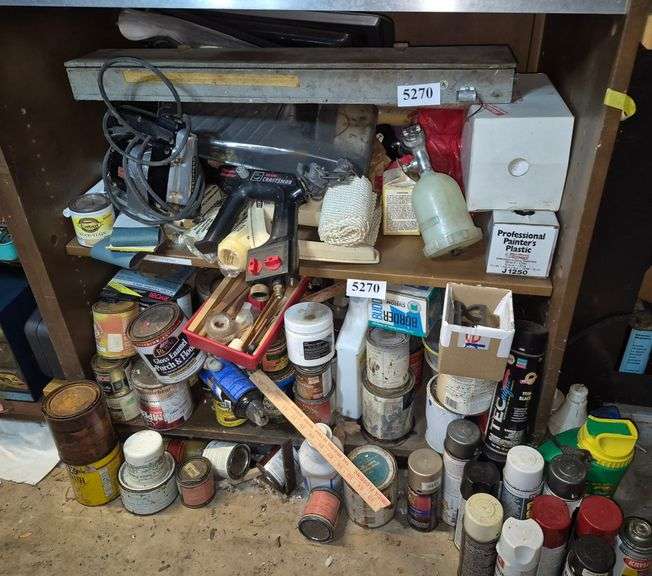 Spray gun, nozzle, jigsaw, hardware, paint, etc - Mark Van Hook, Auctioneer
