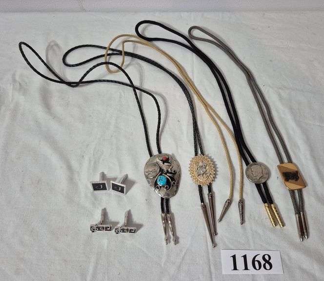 Bolo ties, cufflinks - Mark Van Hook, Auctioneer