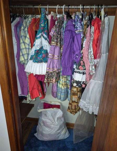 Closet full of matching men's and women's square dancing outfits - Mark ...