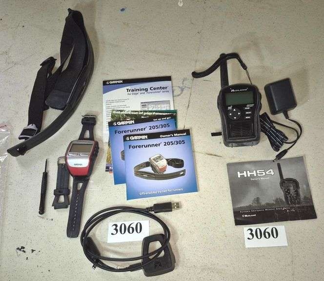 Garmin Forerunner 205 with charger software and heart rate monitor ...