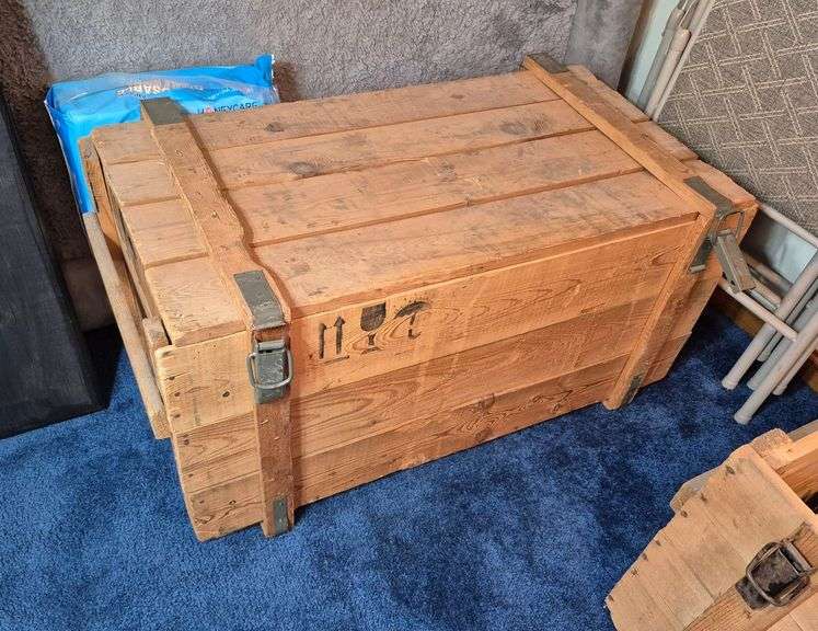 Wood crate - Mark Van Hook, Auctioneer