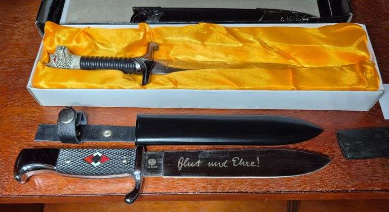 Stainless steel dagger with sheath, reproduction German World War II ...