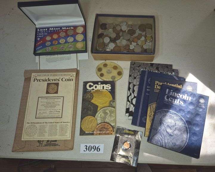 Presidents' coin set, lost mint mark coin set, foreign coins, coin ...