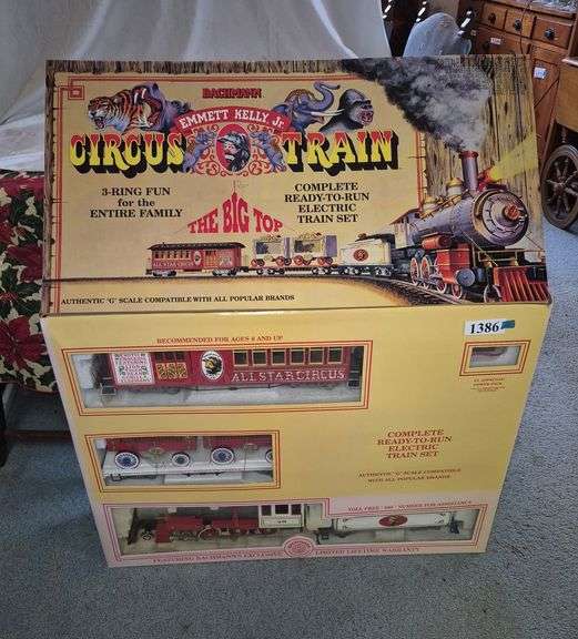 Bachmann G scale Emmett Kelly Jr circus train set in box - Mark Van ...