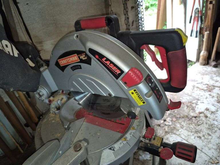 Craftsman miter saw with stand, - Mark Van Hook, Auctioneer