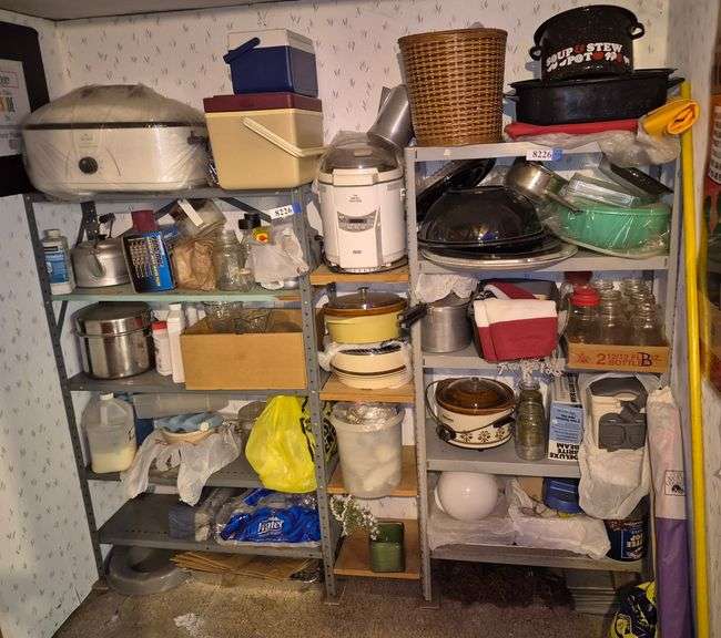 Large rival roaster, bread machine, crock pot, pots and pans, electric ...