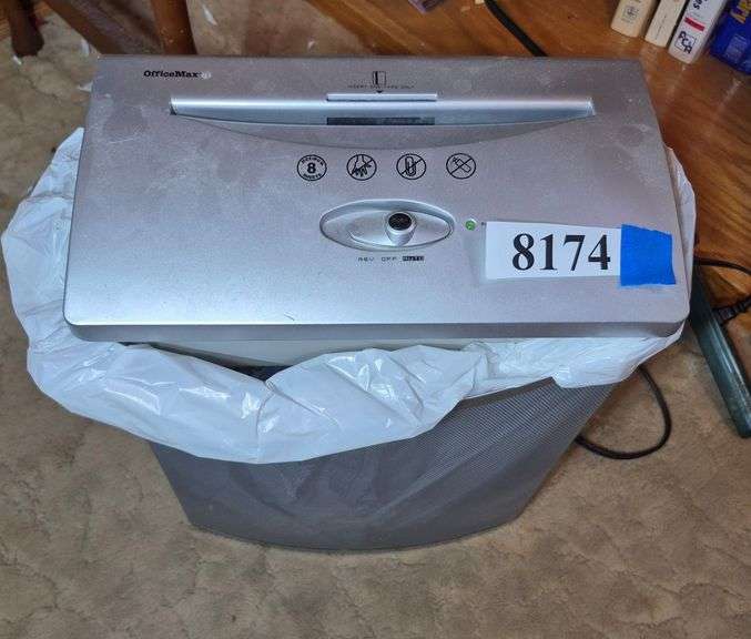 OfficeMax paper shredder - Mark Van Hook, Auctioneer