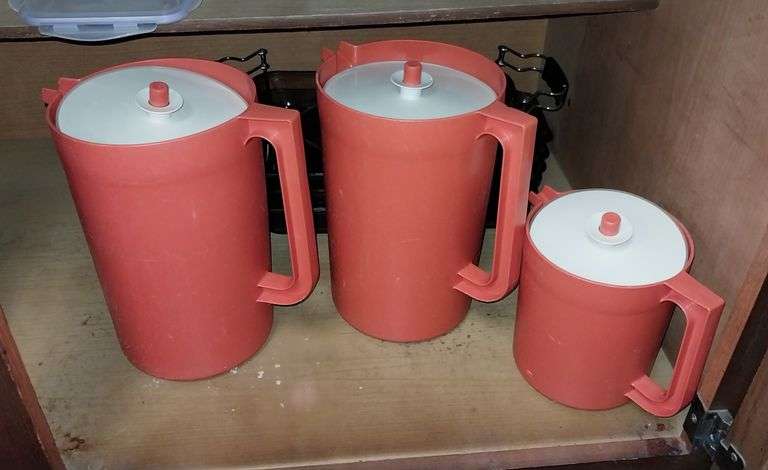 Sheet pans, silicone bread pans, Tupperware, plastic storage containers ...