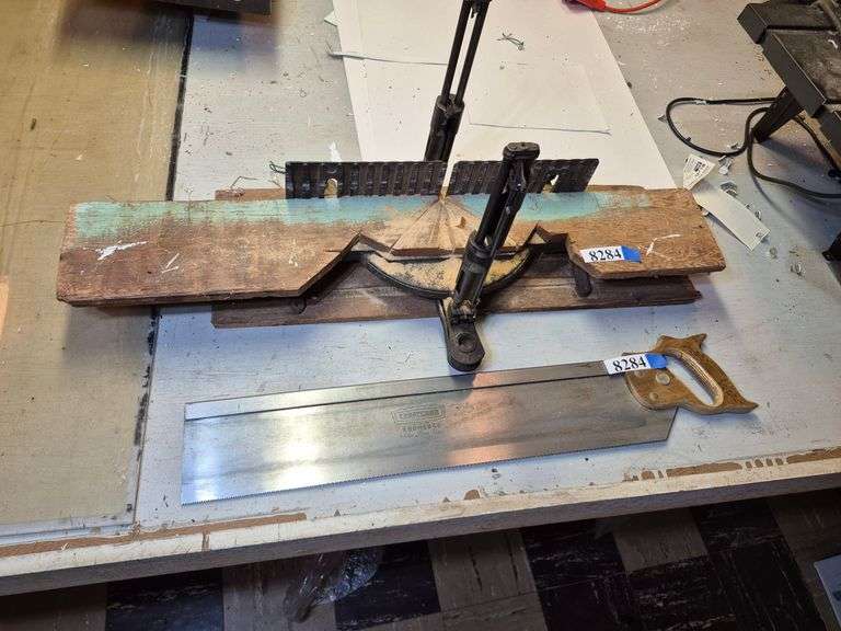 Stanley manual miter box with Craftsman saw - Mark Van Hook, Auctioneer