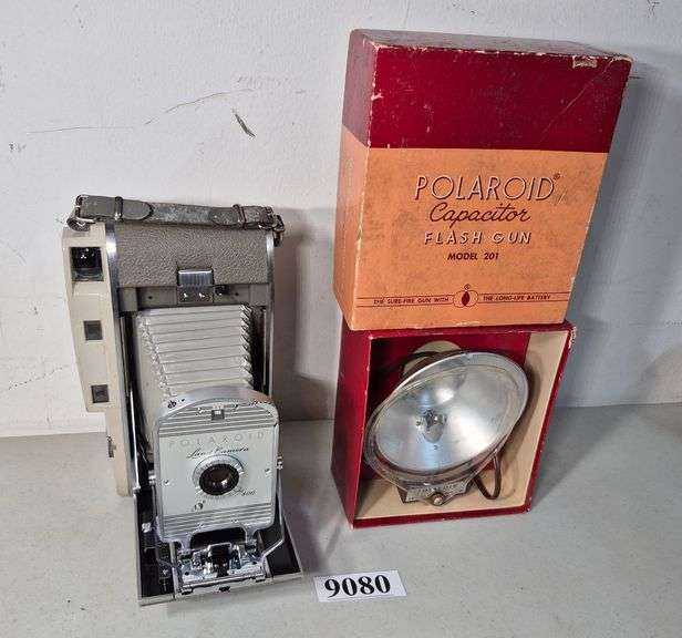 Polaroid model 800 folding camera and 210 flash gun - Mark Van Hook ...