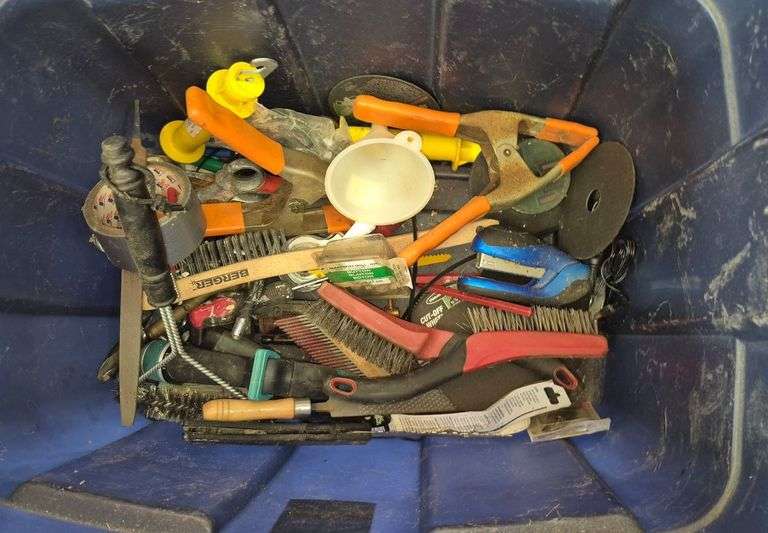 Grinding wheel, angle grinder blades, C clamps, zip ties, switches and ...