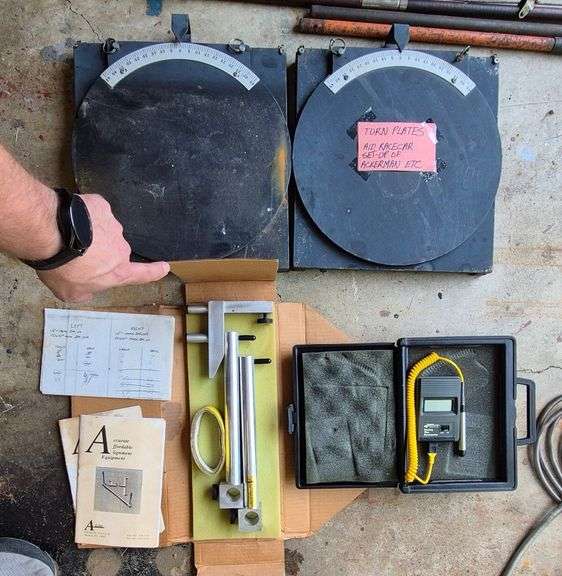 Race car turn plates, toe gauge / caster-camber gauge, tire gauge in ...