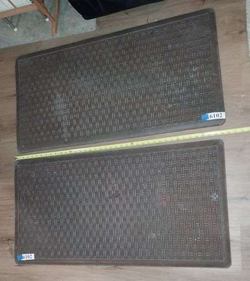 2 brown rubber floor mats - Mark Van Hook, Auctioneer