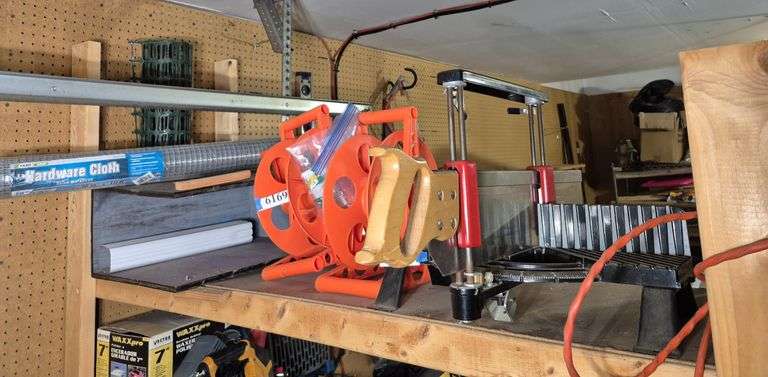 Miter box and saw, extension cord reels, Hardware cloth, snow fence ...