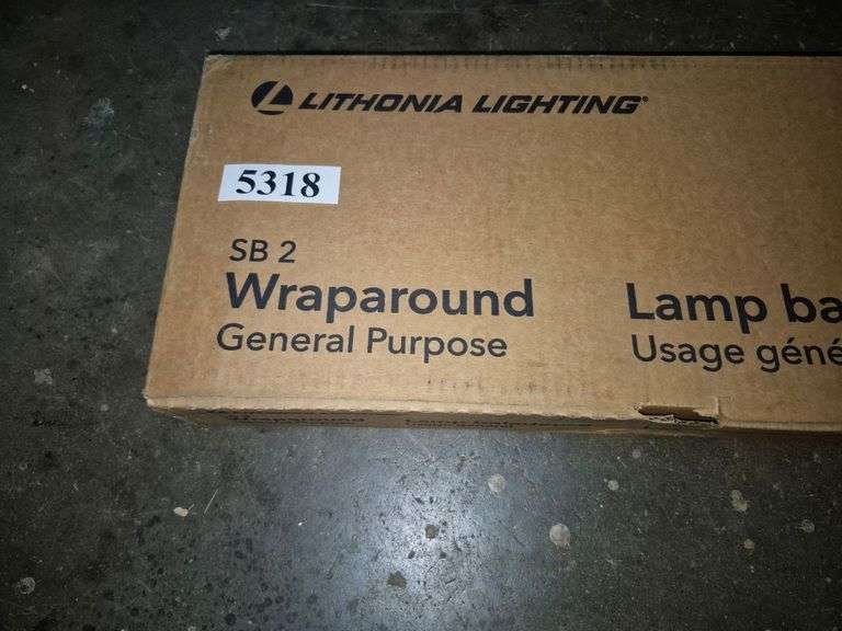 Lithonia 4 ft fluorescent light fixture in box - Mark Van Hook, Auctioneer