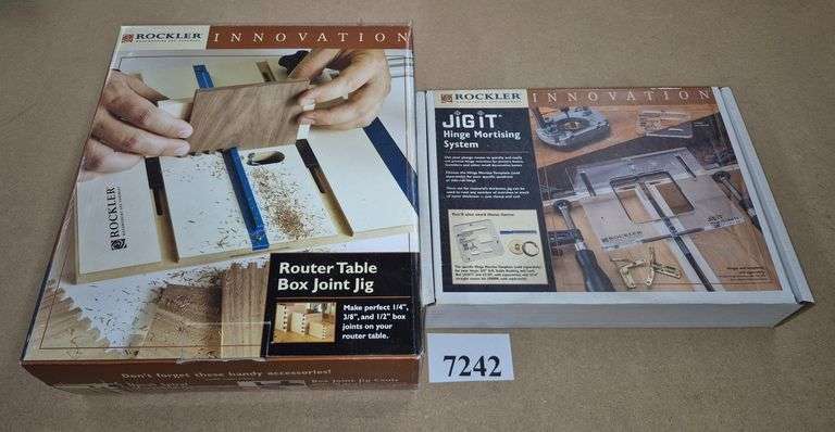 Rockler router table box joint jig and Jig It hinge mortising systems ...