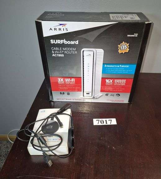 Arris AC1900 cable modem and Wi-Fi router, screencaster with box - Mark ...