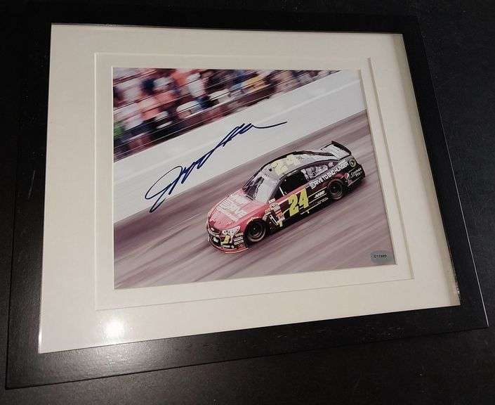 Authentic signed NASCAR photo number 24 car Jeff Gordon - Mark Van Hook ...