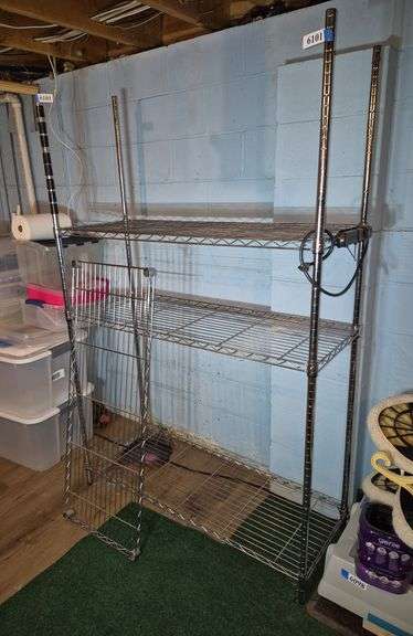 Stainless steel restaurant shelving unit - Mark Van Hook, Auctioneer