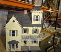 Doll house, perspective shadow box, wrapped up doll house furniture and ...