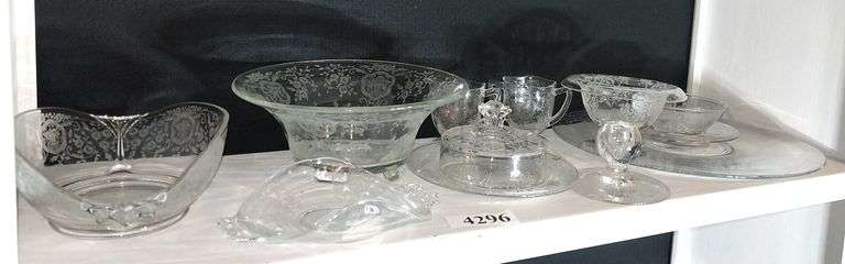 Vintage Glastonbury - Lotus Crystal "bridal bouquet" etched glassware ...