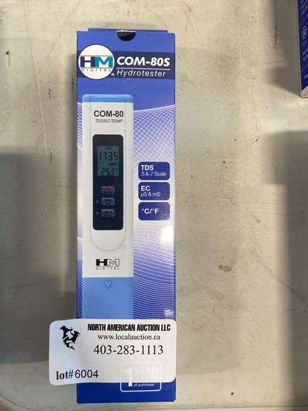 HM DIGITAL COM-80S HYDROTESTER MEASURES EC, TDS AND TEMP - North ...