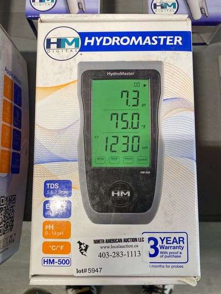 HM DIGITAL HYDROMASTER HM-500 CONTINUOUS MONITOR OF EC, TDS, PH AND ...