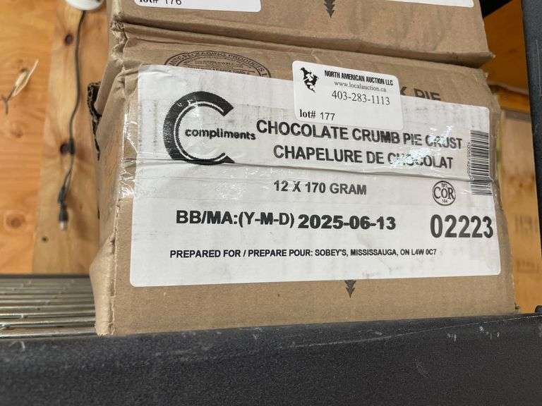 COMPLIMENTS 12 X 170G CHOC. CRUMB PIE CRUST - North American Auction LLC