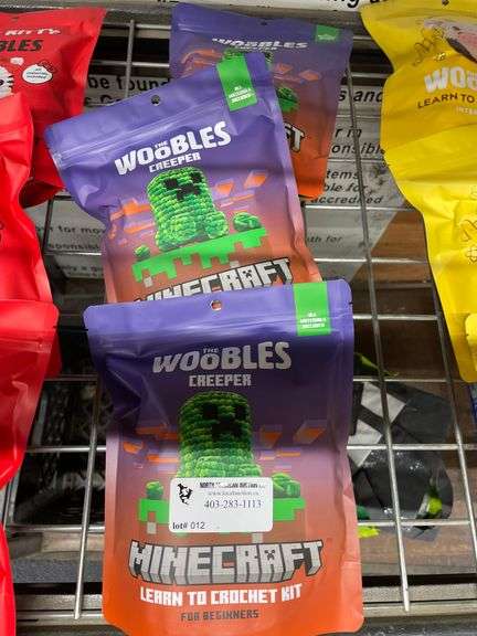 3PCS. THE WOOBLES CREEPER MINECRAFT - North American Auction LLC