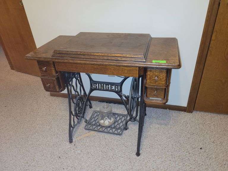 Vintage Singer Sewing Table in Office - Ness Bros Realtors & Auctioneers